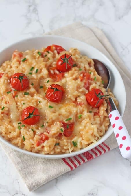 Baked Cheese & Tomato Risotto - My Fussy Eater | Easy Family Recipes