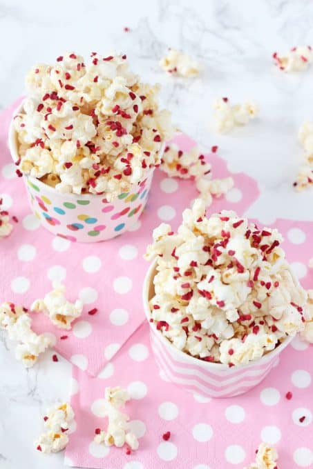 3 Minute Raspberry Vanilla Popcorn - My Fussy Eater | Easy Family Recipes