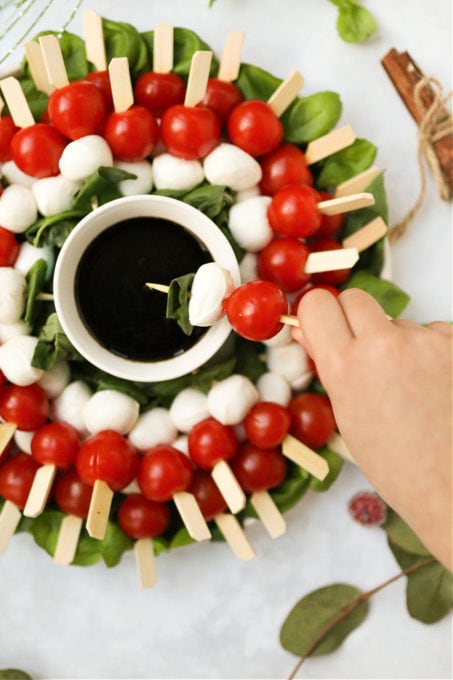 Caprese Christmas Wreath - My Fussy Eater | Easy Family Recipes