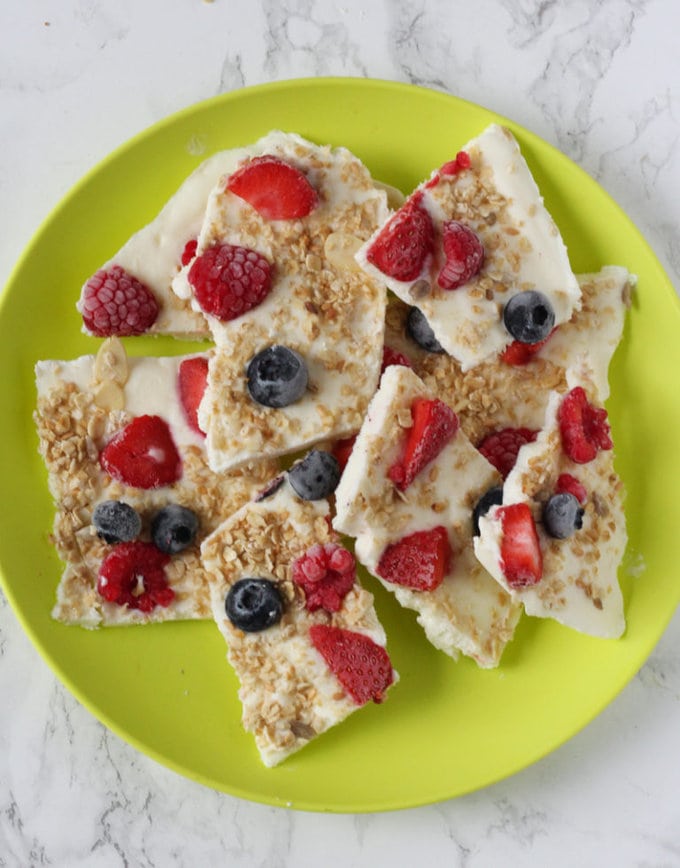 Breakfast Frozen Yogurt Bark - My Fussy Eater | Easy Family Recipes
