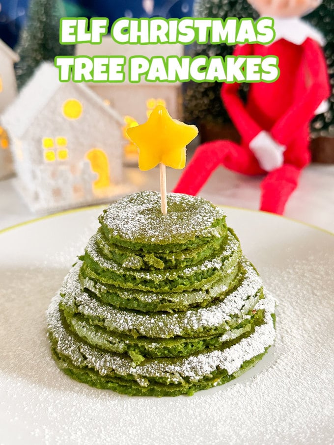 Elf Christmas Tree Green Pancakes - My Fussy Eater | Easy Family Recipes