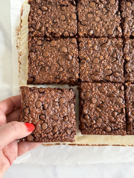 Chocolate Brownie Oat Breakfast Bars - Breakfast Recipe for Kids